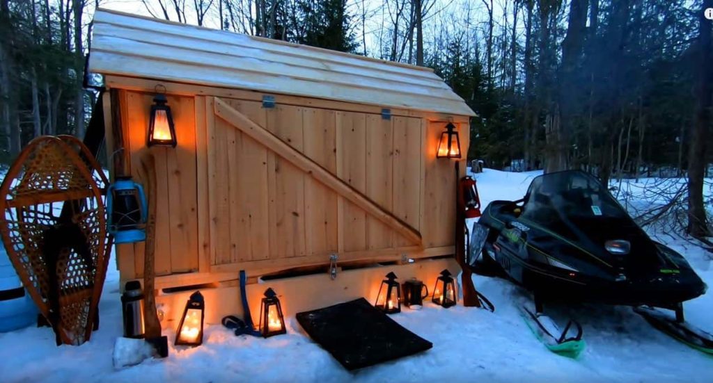These Two men build tiny snowmobile camper from scratch, take a look ...